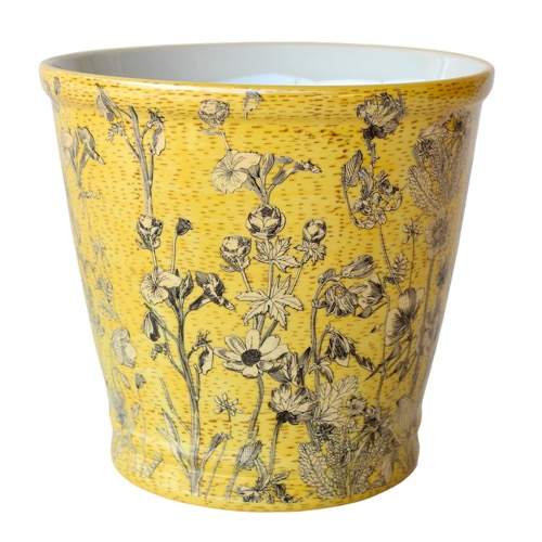 Large Round Yellow Daisy Planter – Peaches Decor